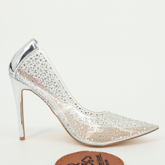 Steve Madden | Shoes | Steve Madden Vala R Pointed Toe Clear Rhinestone ...